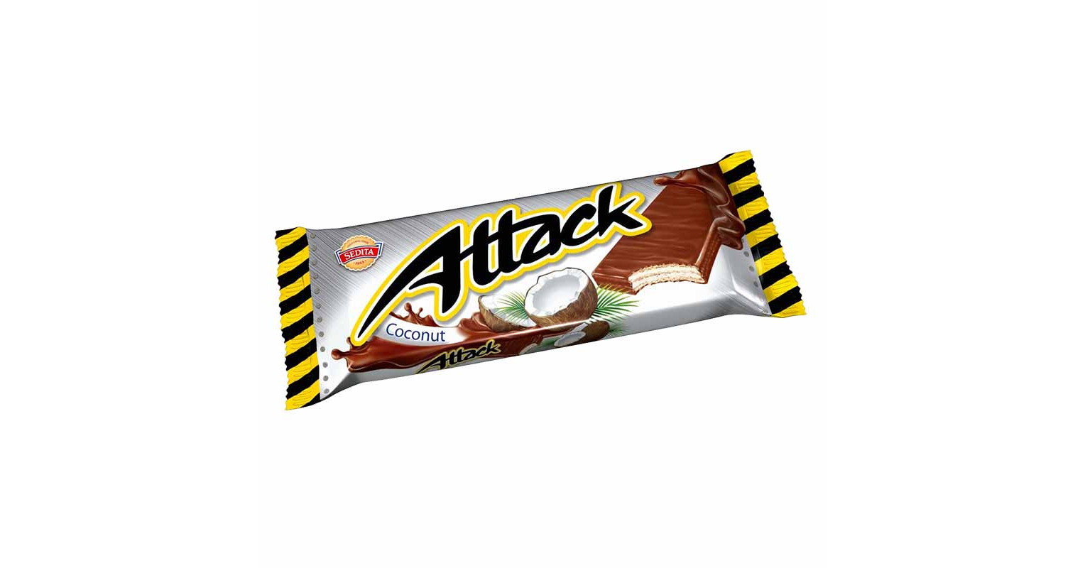 ATTACK KÓKUSZOS OSTYA 30G - I.D.C - Édesség nagyker Eger - Első Édes ...