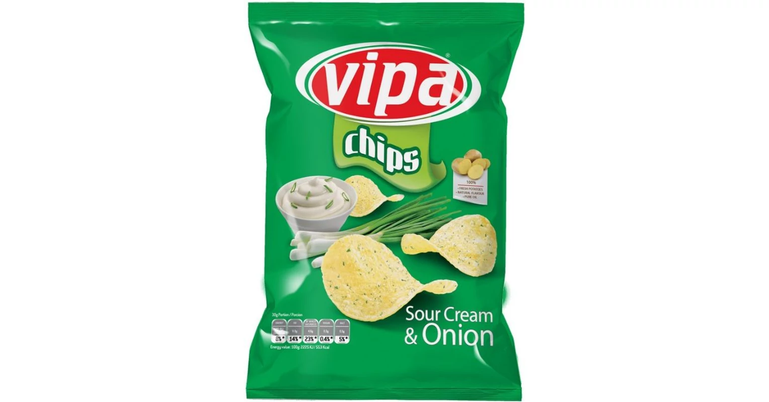 VIPA CHIPS HAGYMÁS-TEJFÖLÖS 30GR - HUNGARO IMPEX - Édesség nagyker Eger ...