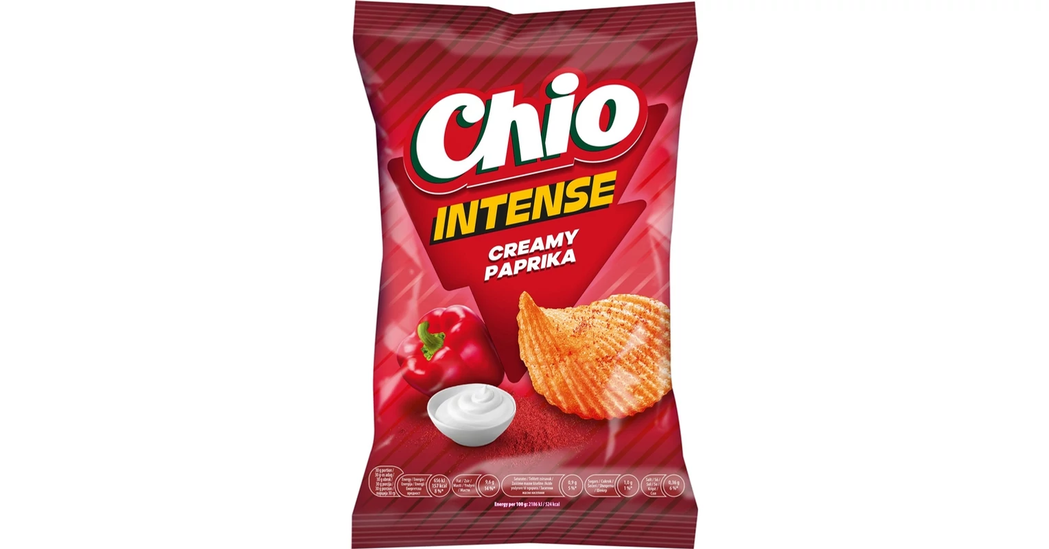 CHIO CHIPS INTENSE CREAMY PAPRIKA 55G - INTERSNACK - Édesség nagyker ...
